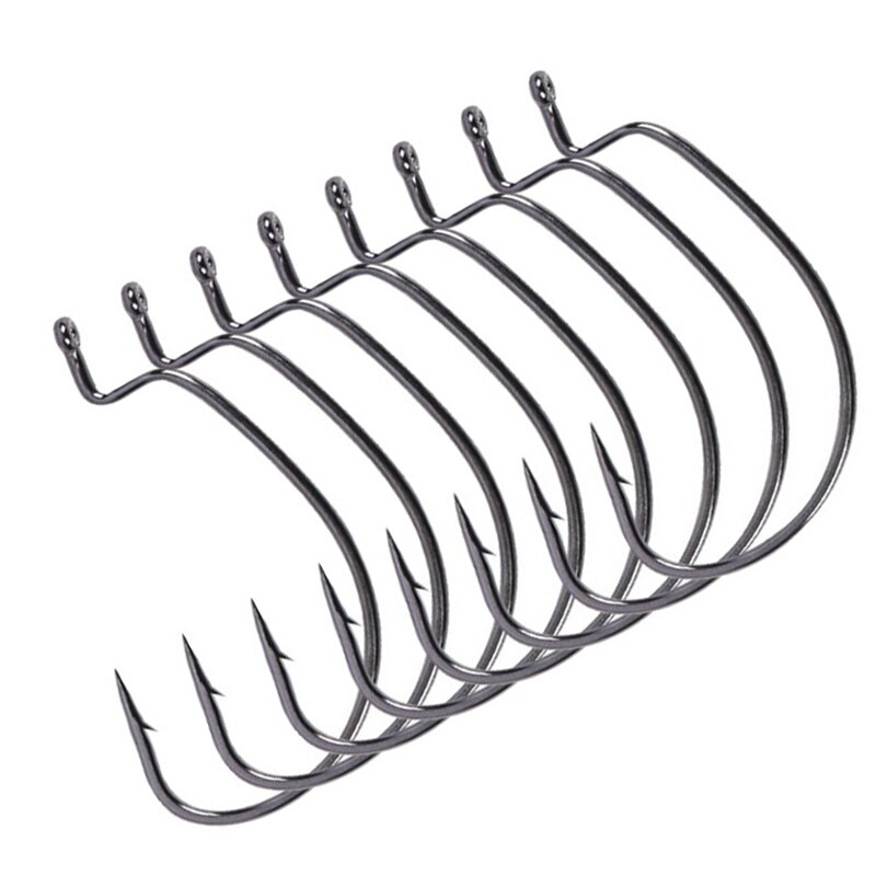 50pcs/lot size: Wide Crank Offset Fishing Hooks Ca... – Vicedeal