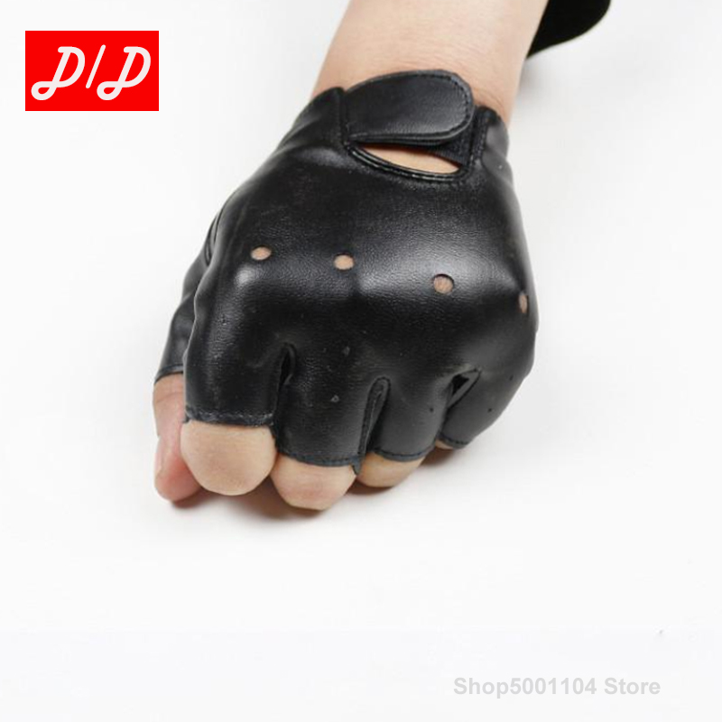 Cool Leather Gloves For Kids Fingerless Semi finge... – Grandado