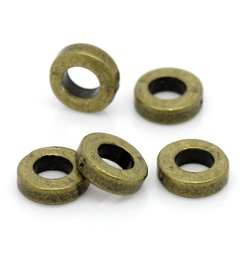 Zinc metal alloy Spacer Beads Round Antique Bronze... – Vicedeal