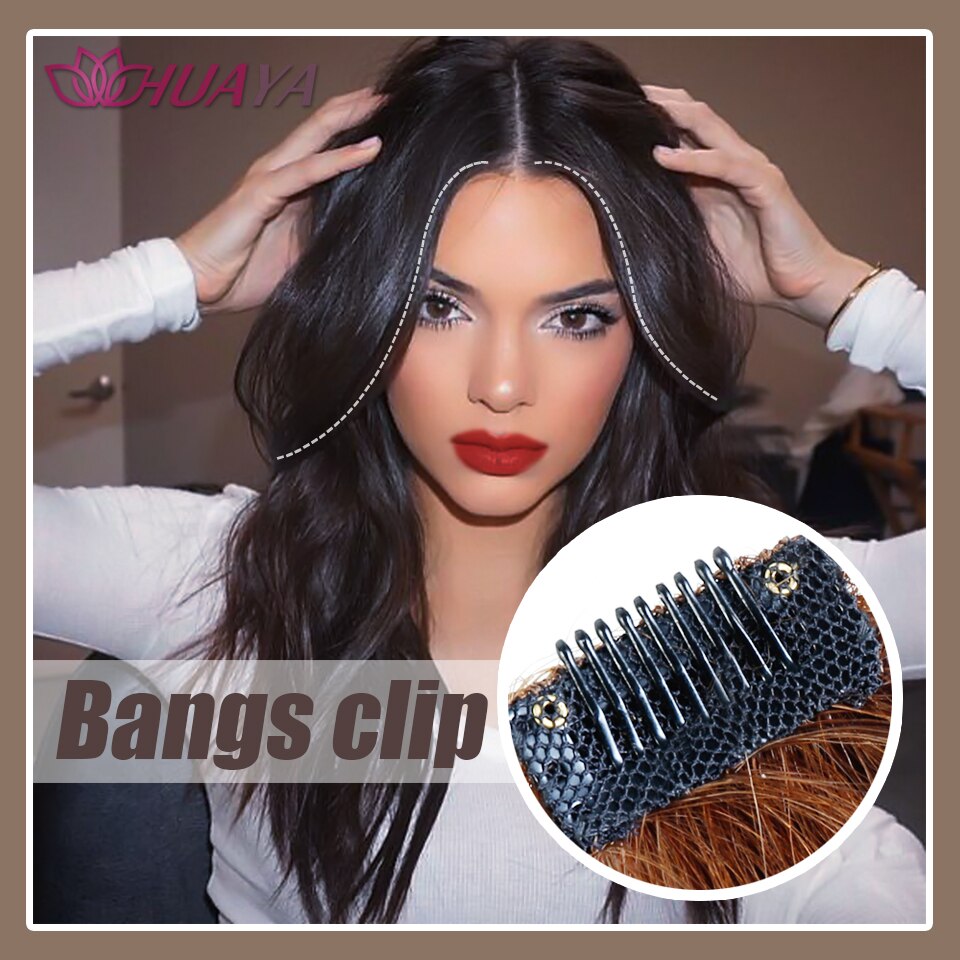 HUAYA Handmade Natural Bangs Hair Extension Heat R... – Grandado