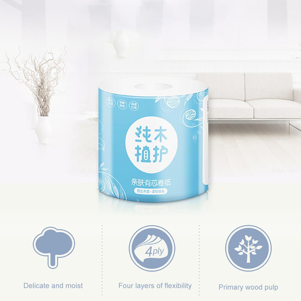 1Roll 4-layer Bamboo Pulp Cored Roll Paper Natural... – Vicedeal