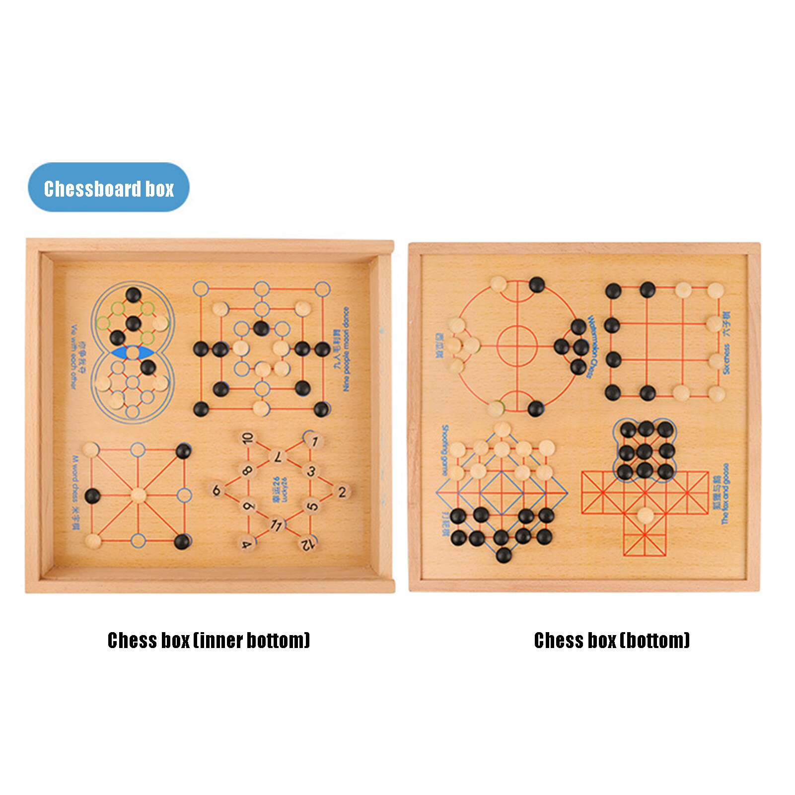 Multifunctional Board Chess Game Set Box With Draw... – Grandado