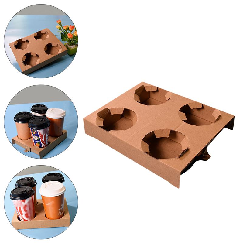 10 Pcs Milk Tea Holder Drink Carrier Tray Takeout ... – Grandado