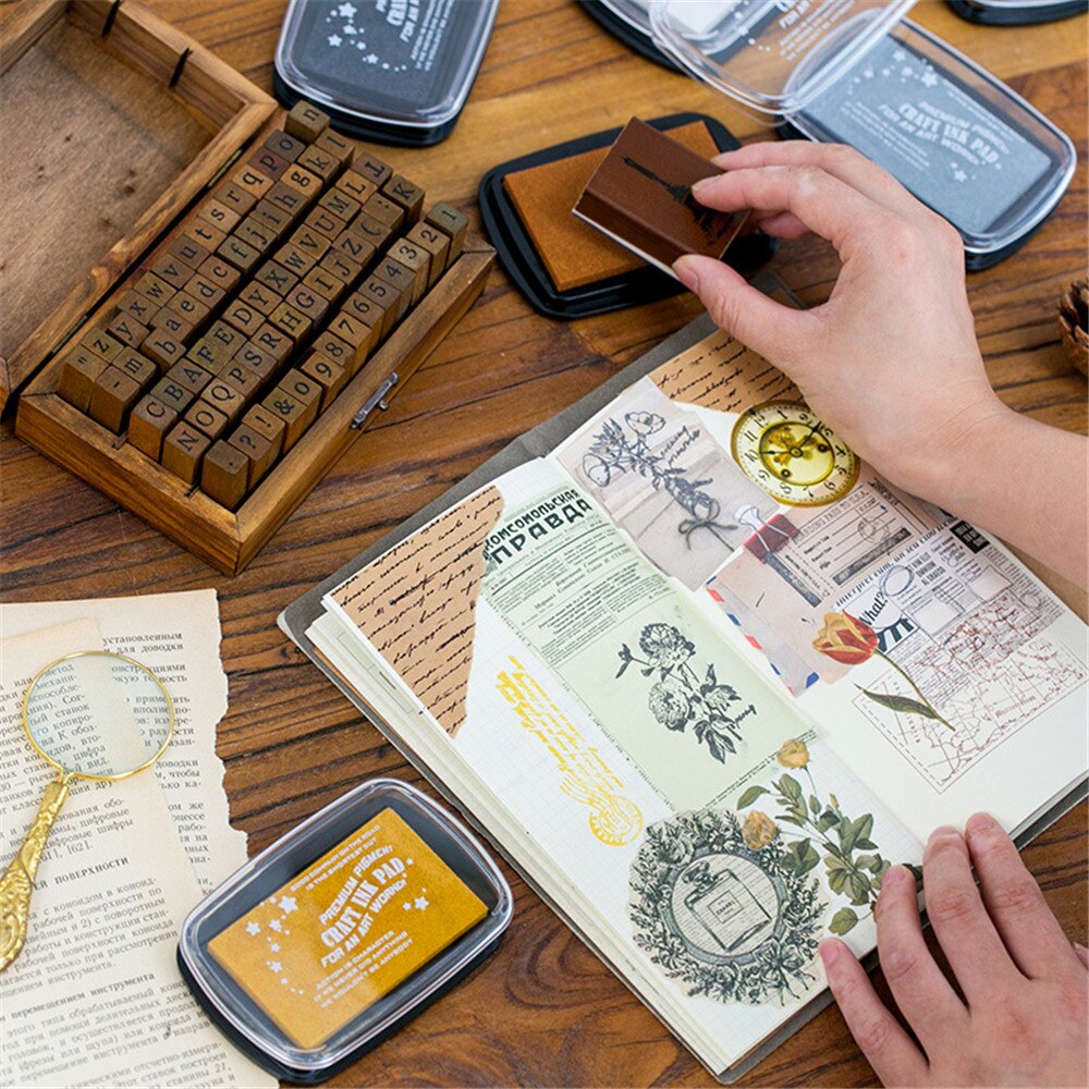 67*100mm Rectangle Pure Color Golden Ink Pad Big S... – Vicedeal