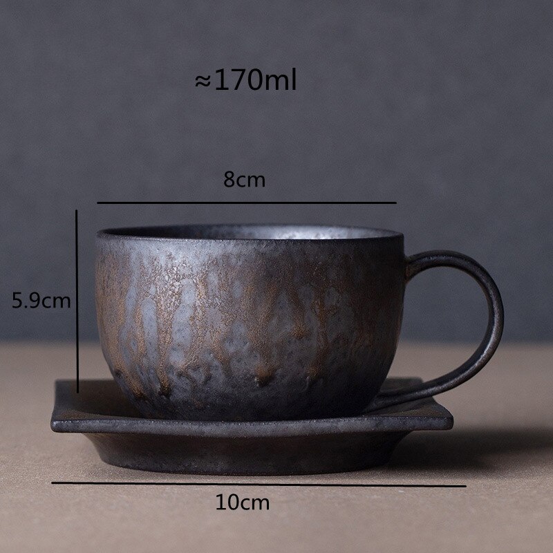 Nordic Style Rust Small Coffee Cup And Dish Combin... – Grandado