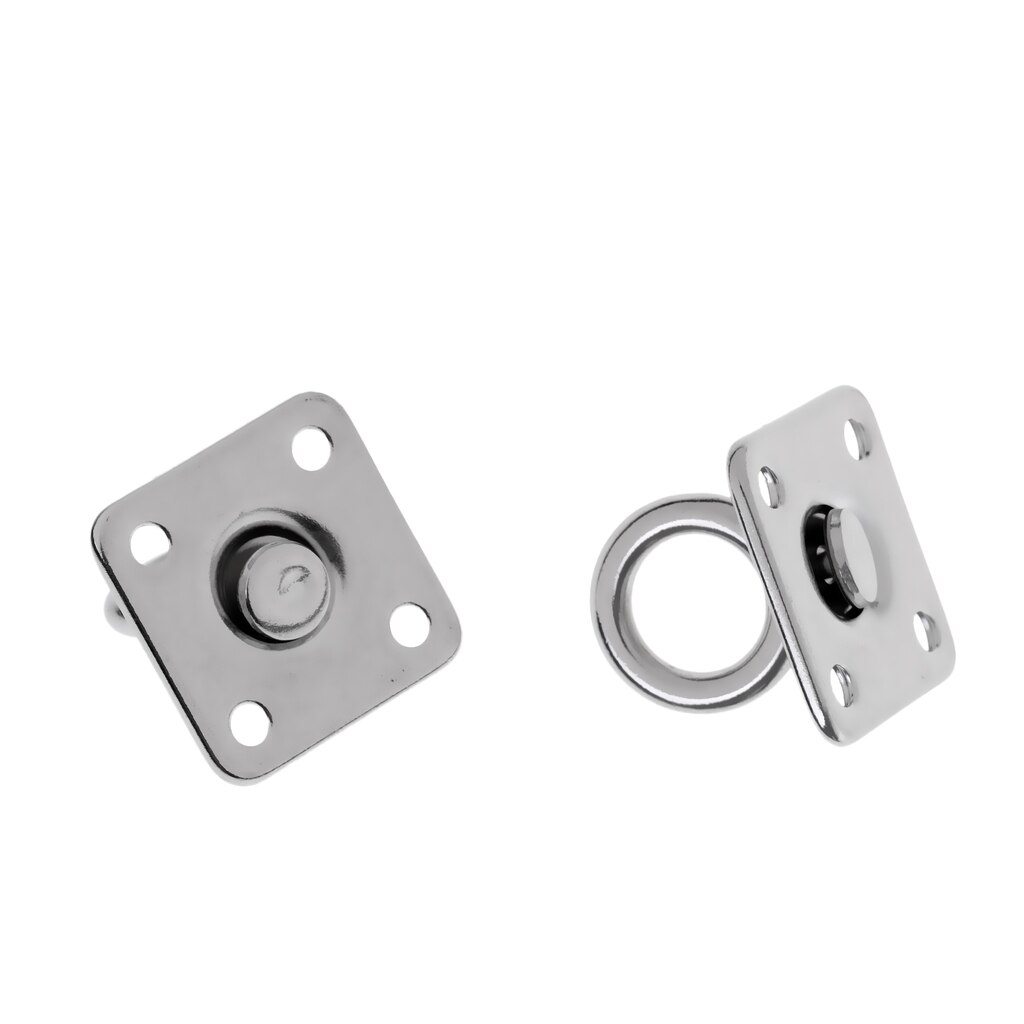 2 Pieces Stainless Steel Swivel Square Pad Eye Pla... – Grandado