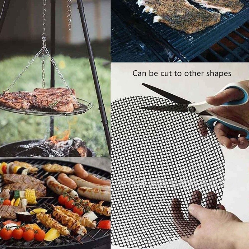 6 Pcs Barbecue Mesh Mat Kits, Non-stick Barbecue M... – Vicedeal