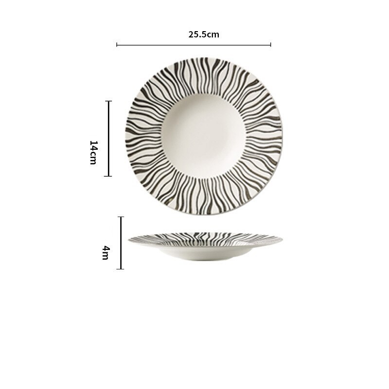 Ceramic Dinner Plate Straw Hat Dish Fruit Salad Bo... – Grandado