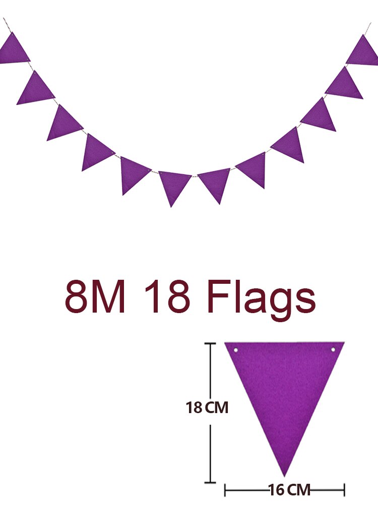 Purple 8M 18 Flags Pennants Bunting Banner Wedding... – Grandado