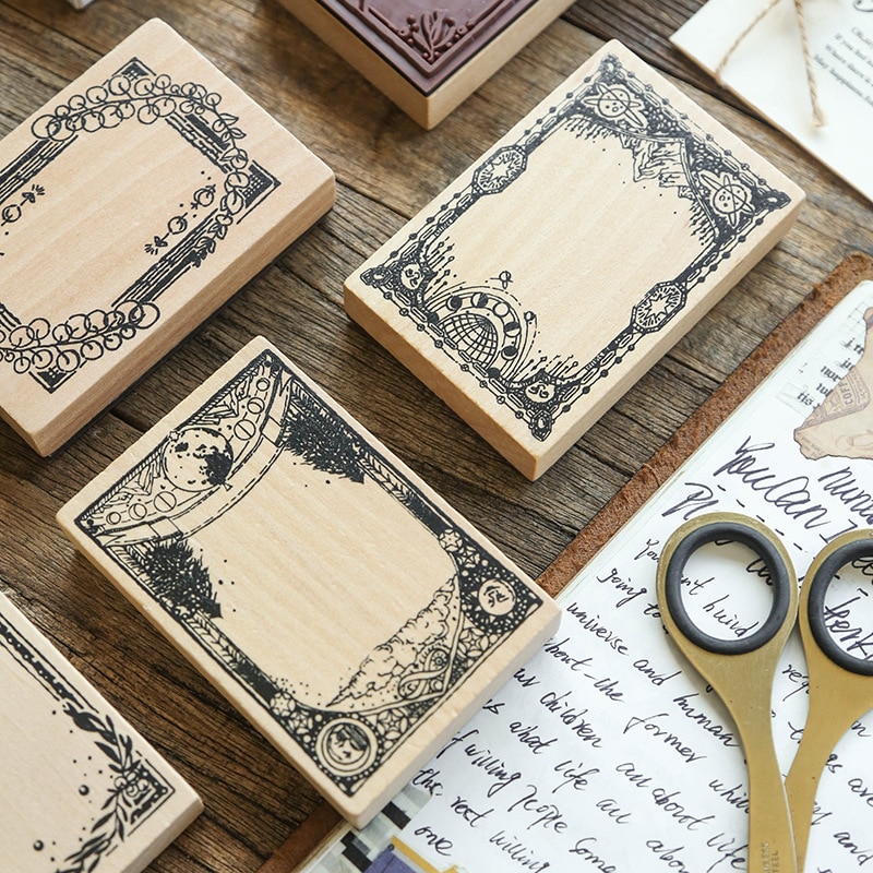 Vintage Frame serie achtergrond stempel DIY Plante... – Grandado