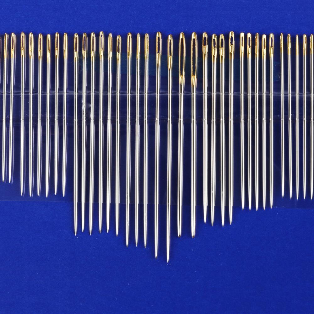 45pcs Multi-size Gold Color Tail Sewing Needles Ha... – Vicedeal