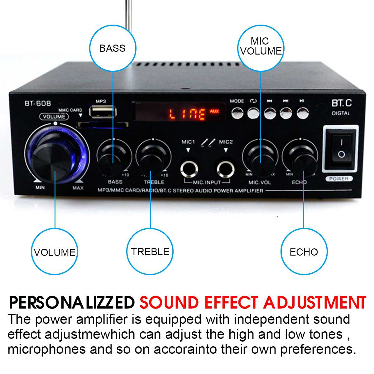 400W + 400W Hifi 2CH 800W Audio Eindversterker 110... – Vicedeal