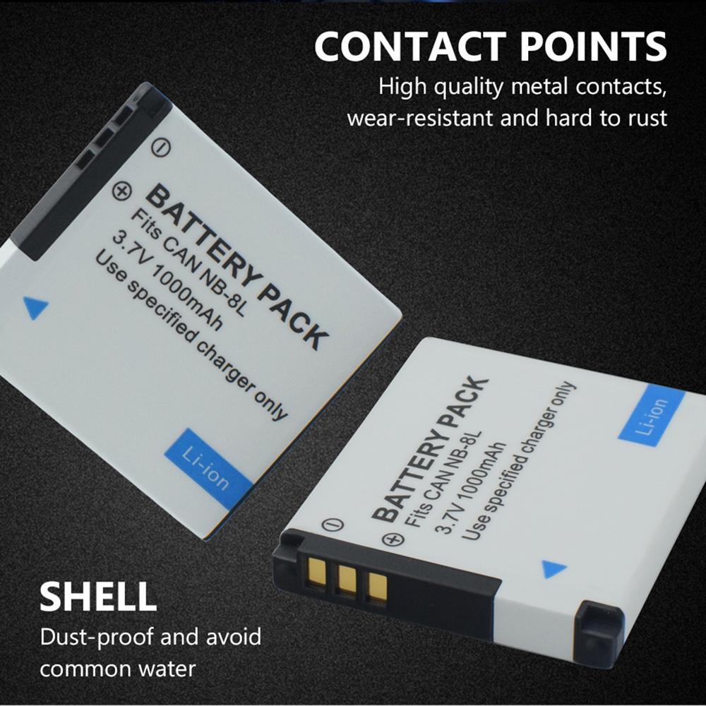 Rechargeable 3.7V 1000mAh Digital Batteries SLR NB... – Grandado