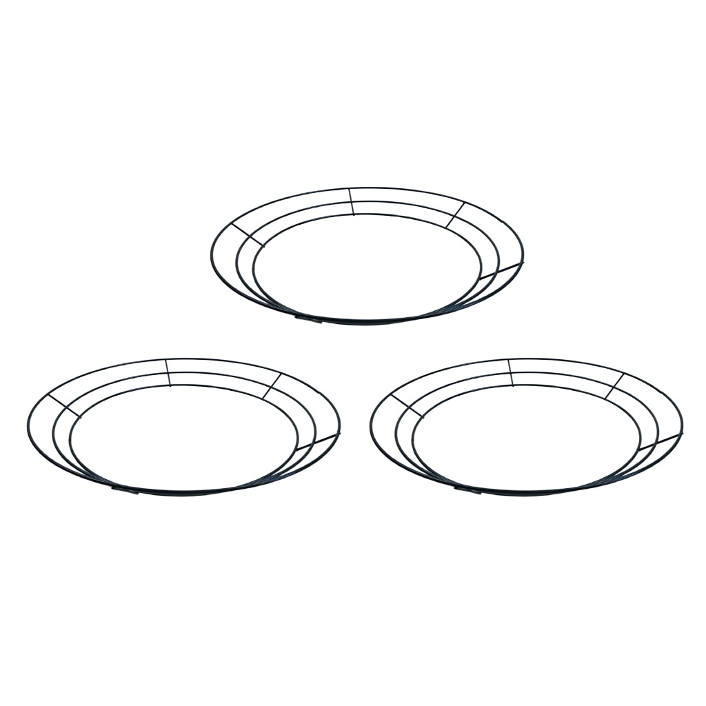 3-Pack Round Metal Wire Wreath Frame Form Hanger -... – Vicedeal