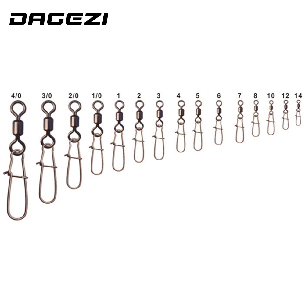 DAGEZI 100pcs/lot Fishing Connector Rolling Swivel... – Vicedeal