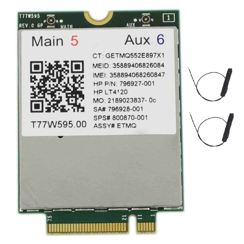 Lt4120 X5 LTE T77W595 796928-001 4G WWAN M.2 150Mb... – Grandado