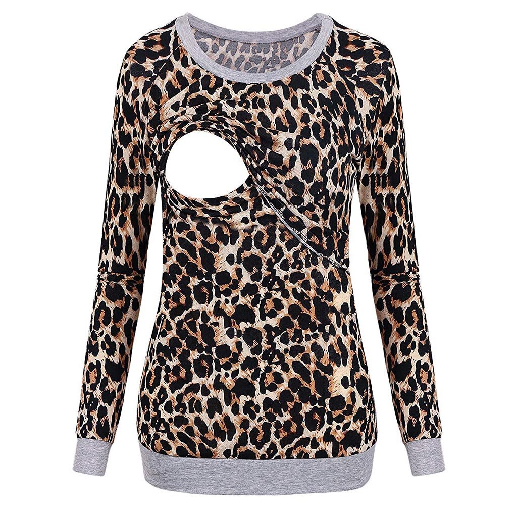 Leopard Print Blouse For Women Pregnant Maternity ... – Vicedeal