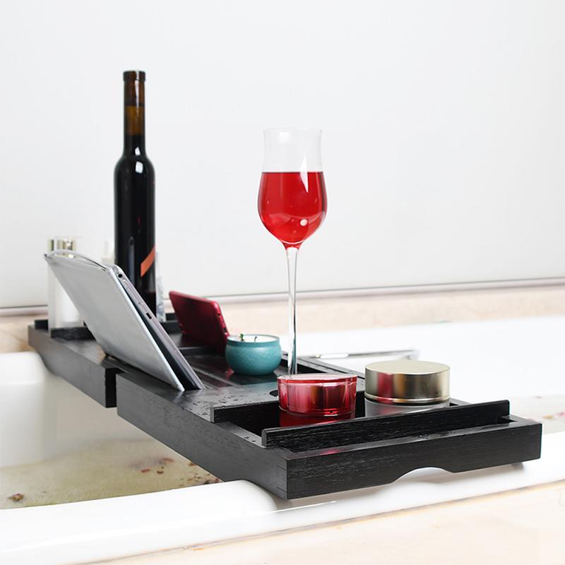 Extendable Bathtub Tray Caddy Bath Tray Wooden Bat... – Grandado