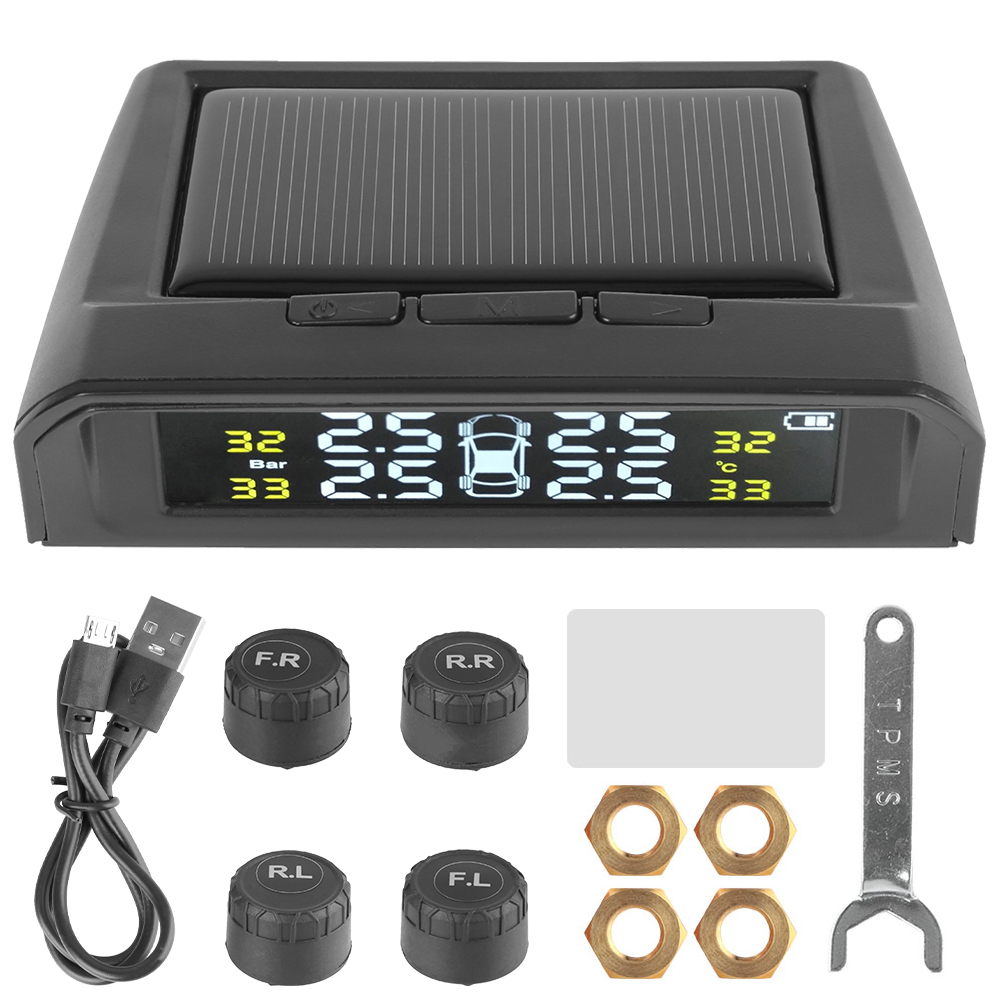 Wireless Tire Pressure System + 4 External Sensors... – Grandado