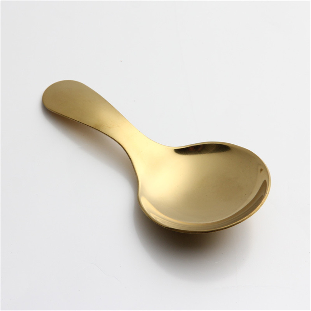 Korte Handvat Ronde Lepel Rvs Goud Zilver Honing S... – Vicedeal