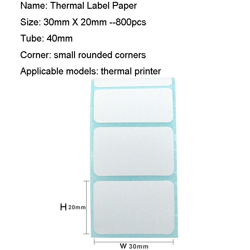 AIBIER Thermal Label barcode Sticker 1Roll 30mm X ... – Vicedeal