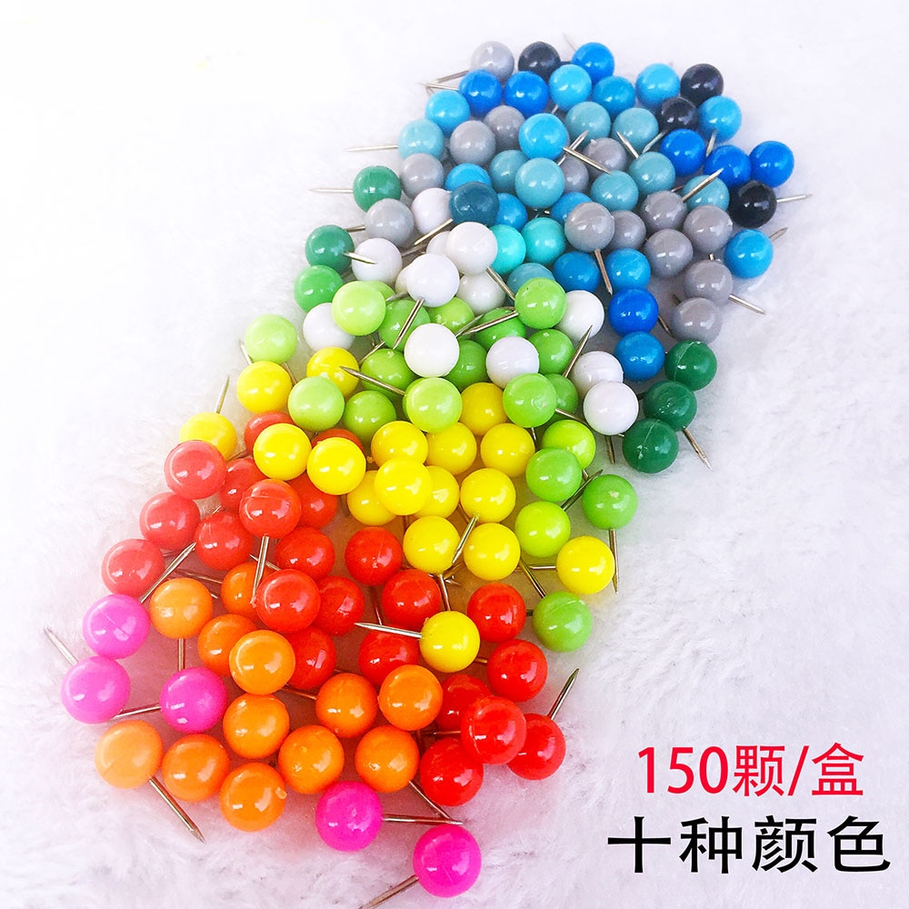 150 Color Map Tacks Push Pins, with Round Plastic ... – Grandado