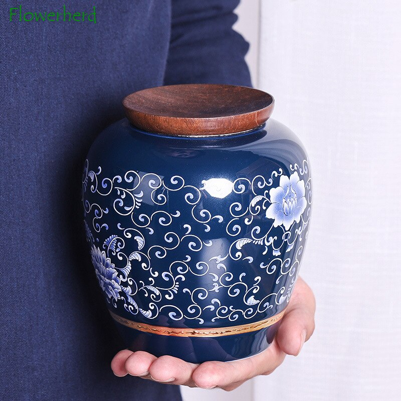 Large Ceramic Tea Caddy Teaware Kung Fu Tea Set Co... – Grandado