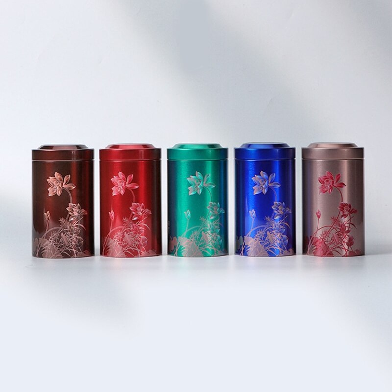 Round Cake Tea Storage Box Flower Tea Candle Jar D... – Grandado