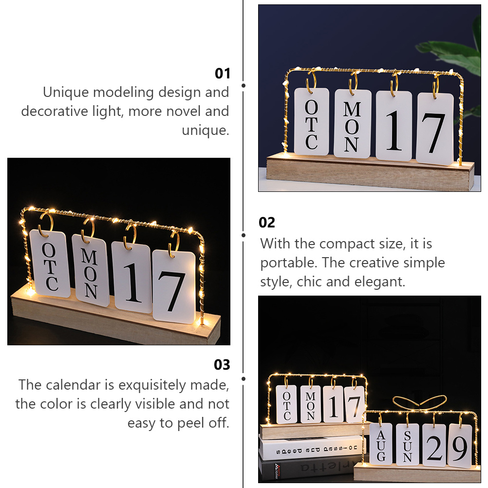Delicate Tabletop Calendar Adorable Calendar Ornam... – Grandado
