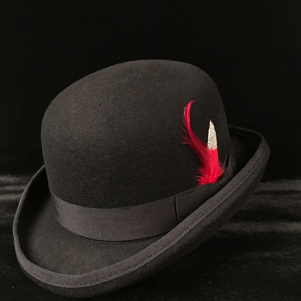 100% Wool Women Men Black Bowler Hat Gentleman Cru... – Vicedeal