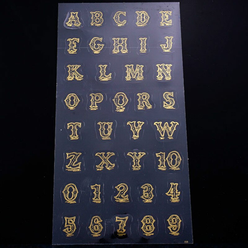 Gold Alphabet Stickers Constellation Clear Letter ... – Grandado