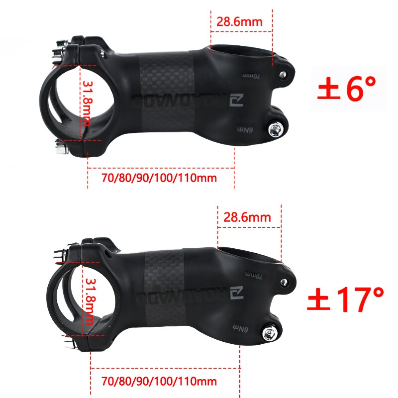 Mtb Fiets Stem 6/17 Graden Aluminium + Carbon Race... – Grandado