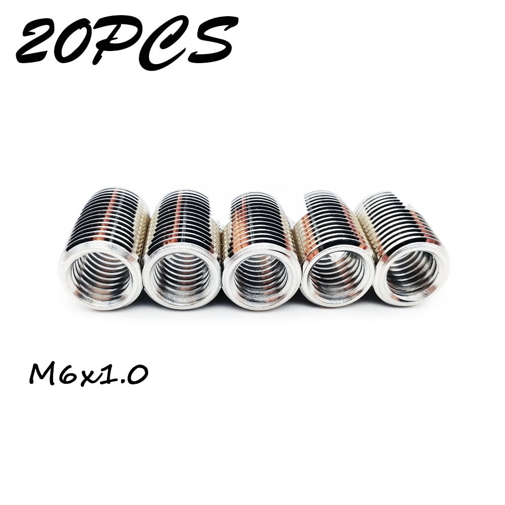 20pcs Stainless Steel Threaded Inserts Metal M6 1 Grandado