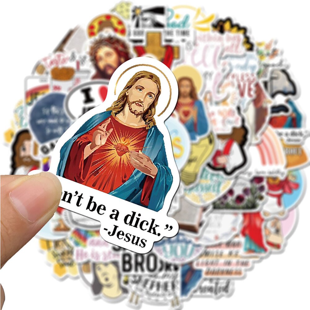 50PCS Christian Jesus Stickers Car Bike Travel Lug... – Grandado