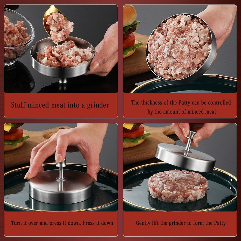 304 Stainless Steel Beef Pie Mold Kitchen Patty Ma... – Grandado