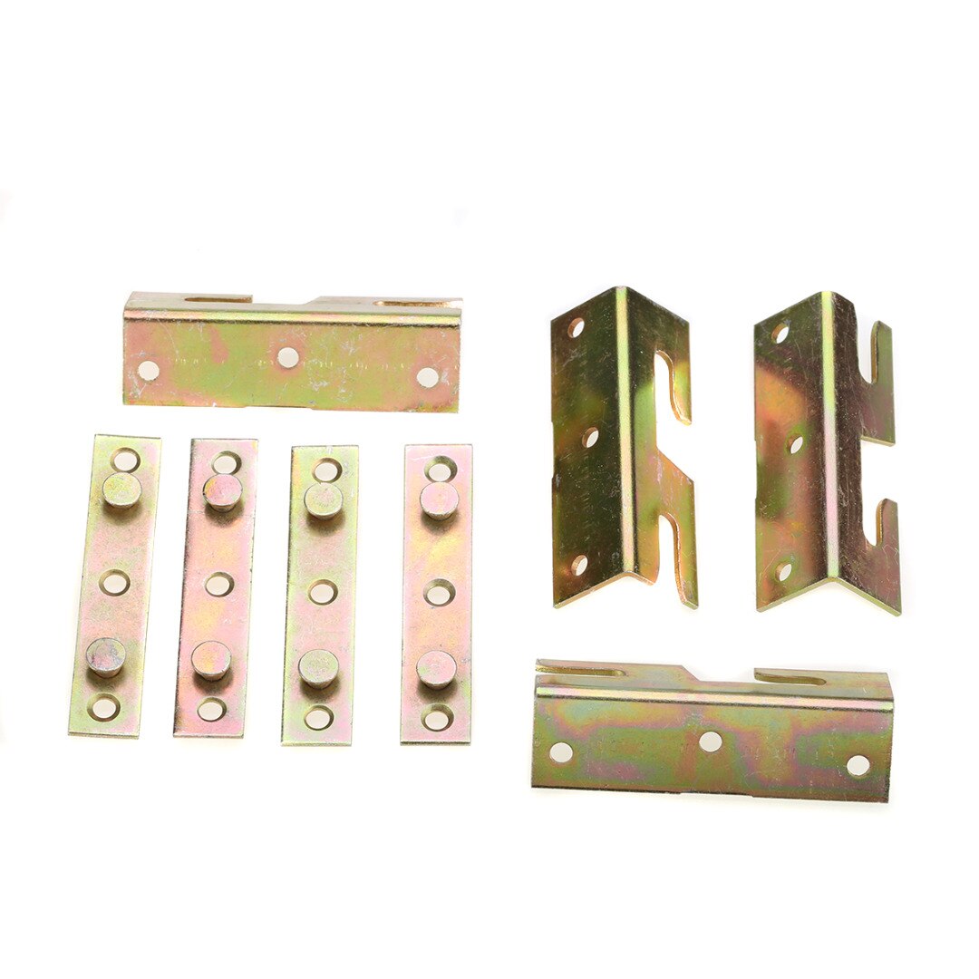 4 Set Brass Furniture Fitting Wood Bed Rail Bracke... – Grandado