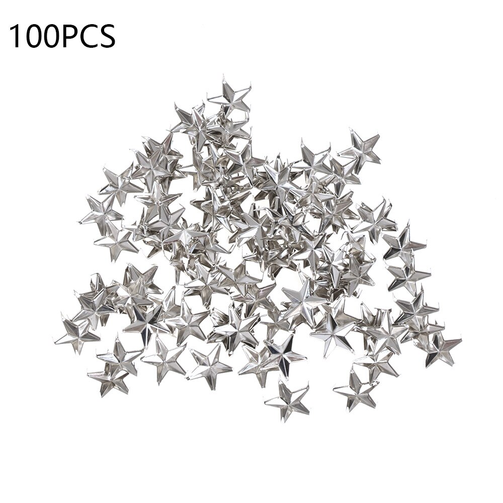 100 kpl tähti niitit hopea metalli nahka käsityö d... – Grandado