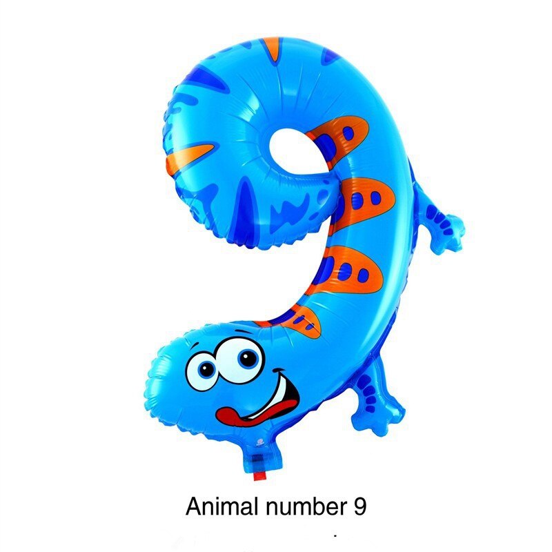 16 inch animal number balloon jungle party safari ... – Grandado
