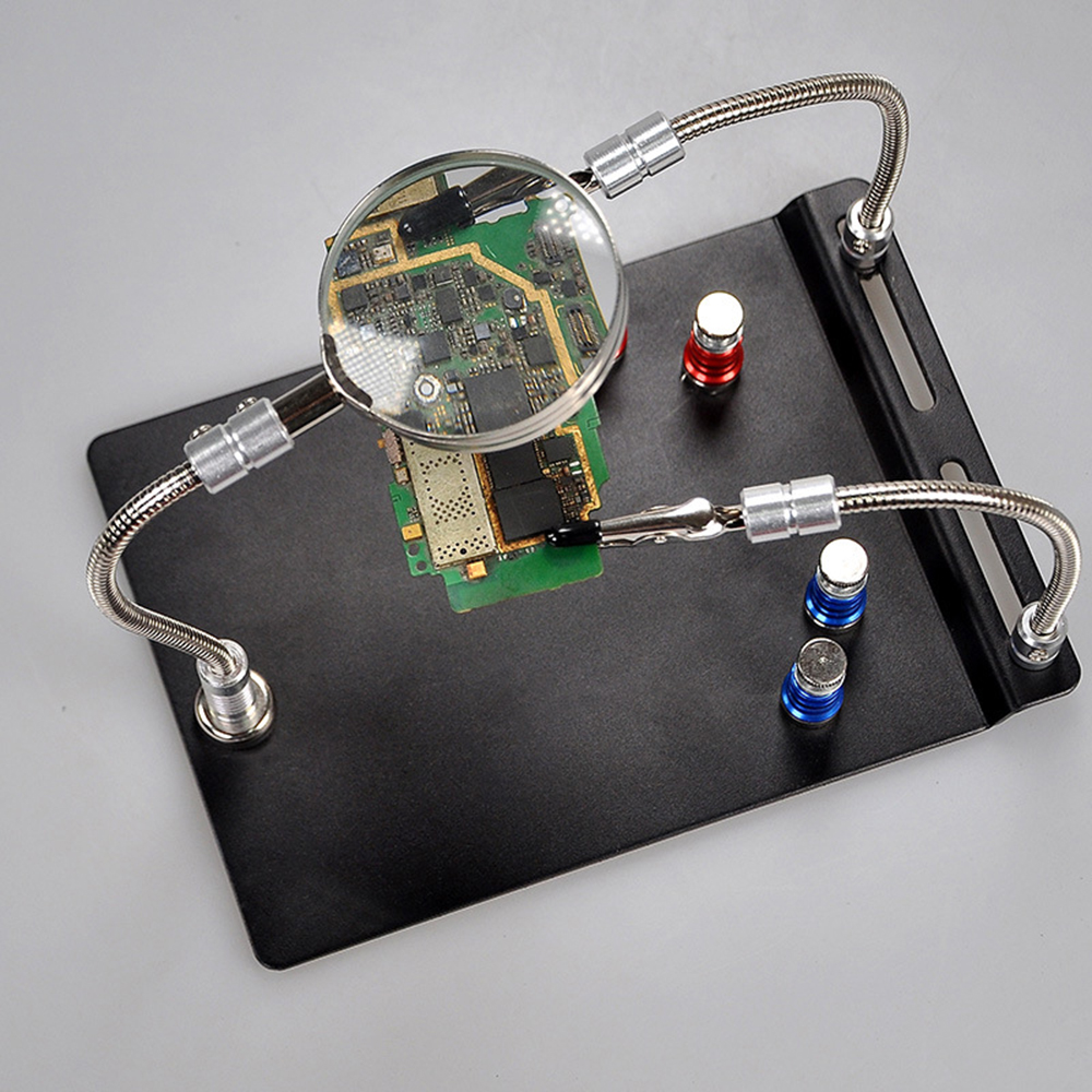 Soldering Magnifier with PCB Holder Flexible Metal... – Grandado