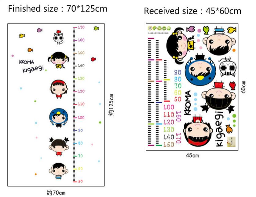 4 Models Cartoon Baby Height Sticker on The Wall C... – Grandado