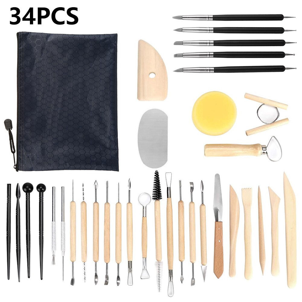 34pcs/set Tools For Ceramics Clay Sculpture Tools ... – Vicedeal