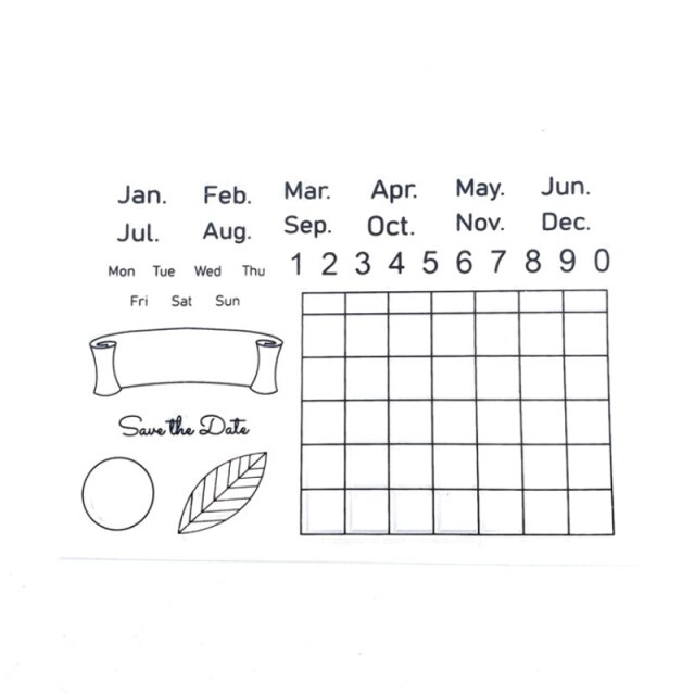 1pc Calendar Silicone Clear Seal Stamp DIY Scrapbo... – Grandado