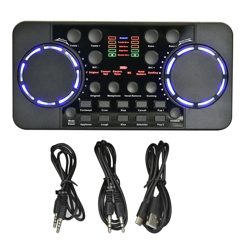 -V300 PRO Sound Card 10 Sound Effects Bluetooth No... – Grandado