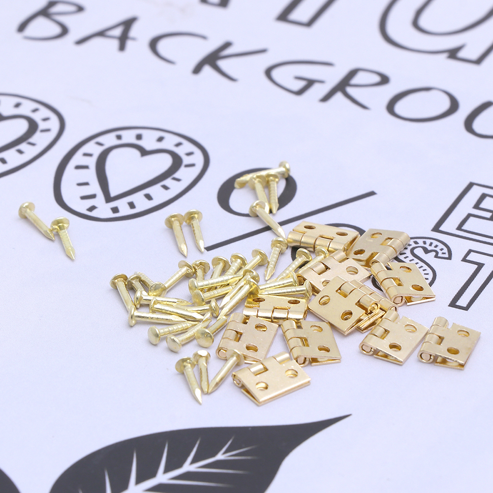Mini Hinges Copper Miniature Metal 1/12 Screws Gem... – Grandado
