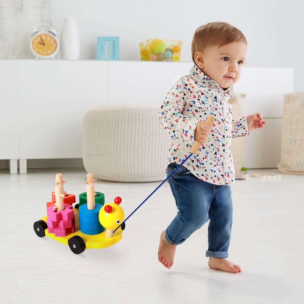 Let's Make Baby Toys Colored Wooden Children's Dra... – Grandado