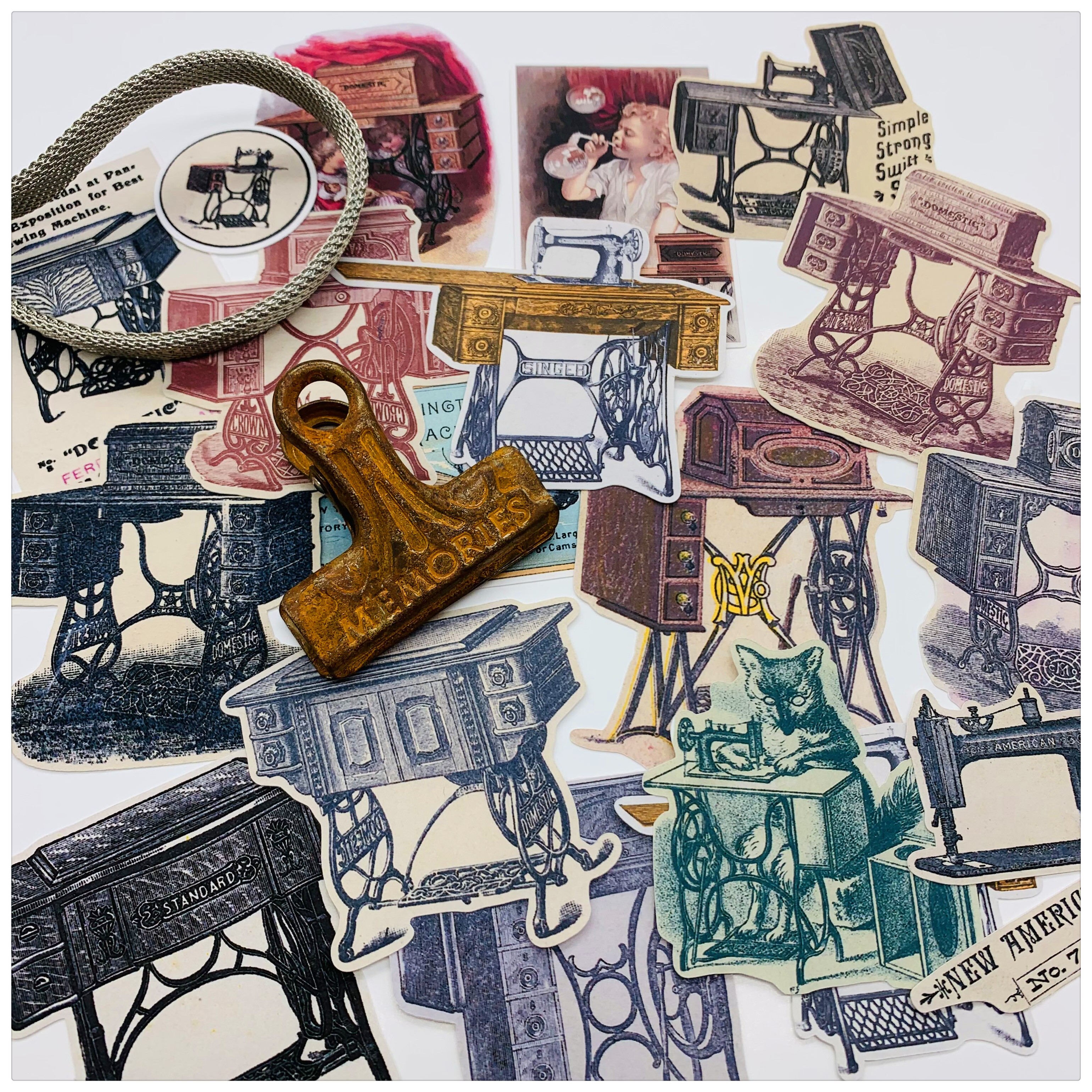 Vintage Naaien Serie Tn Stickers Reizen Bullet Jou... – Vicedeal