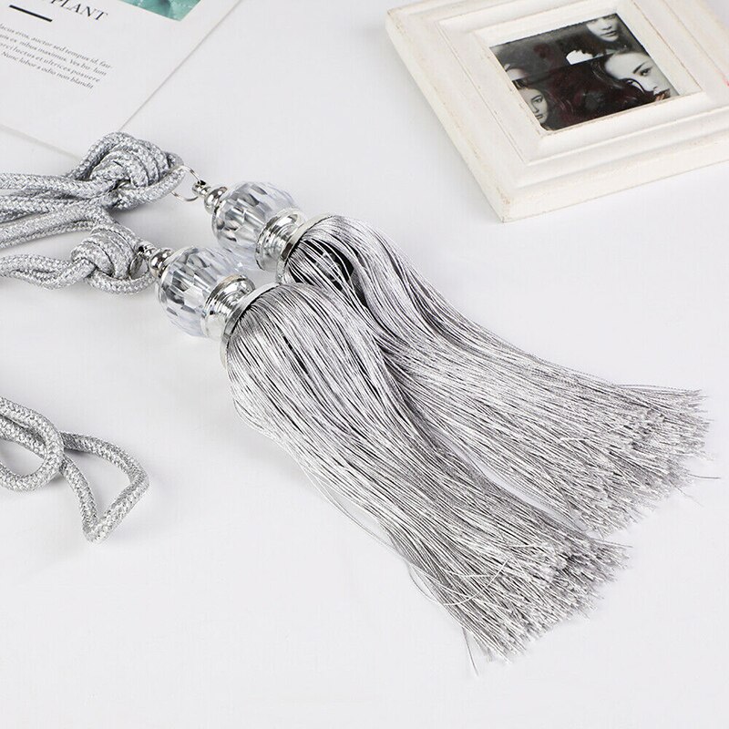 1 Pair Home Curtain Rope Tassel Holdback Modern Cr... – Grandado