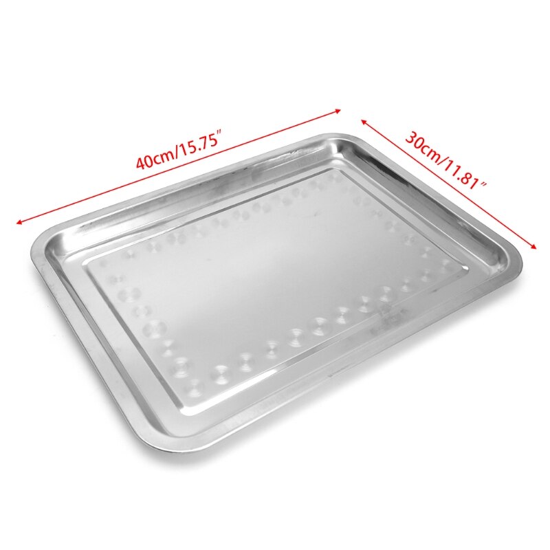 Stainless Steel Rectangular Plate Barbecue Grilled... – Vicedeal