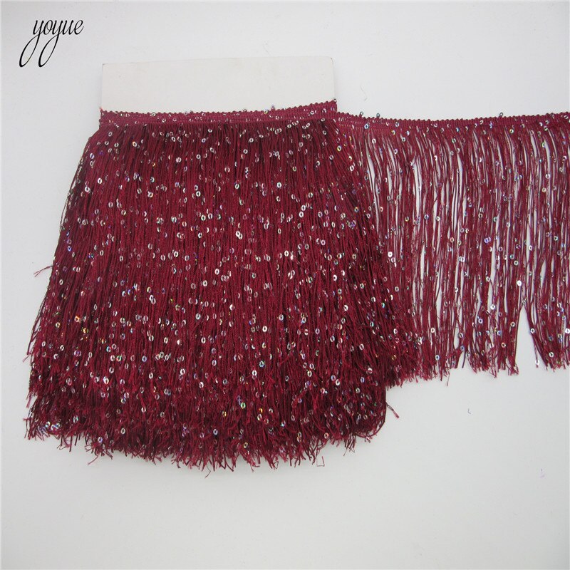 YOYUE 1Yard 20CM Long Polyester Sequins Tassel Fri... – Vicedeal