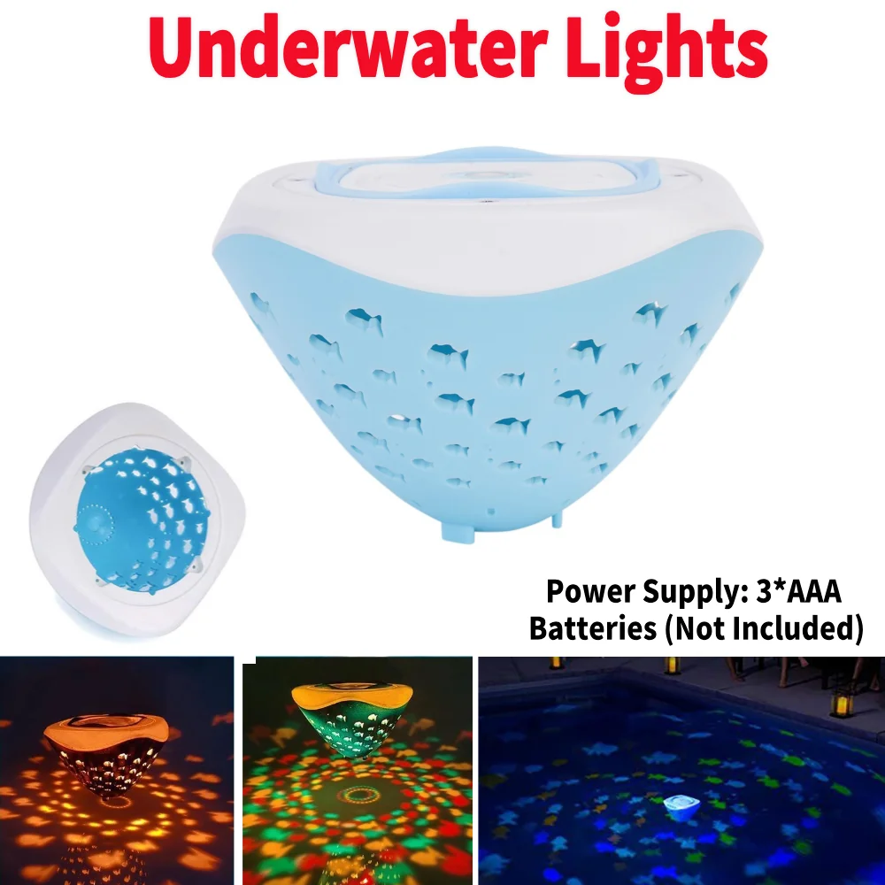 Swimming Pool Lights 4 Colors 5 Mode Cute Fish Pat... – Grandado